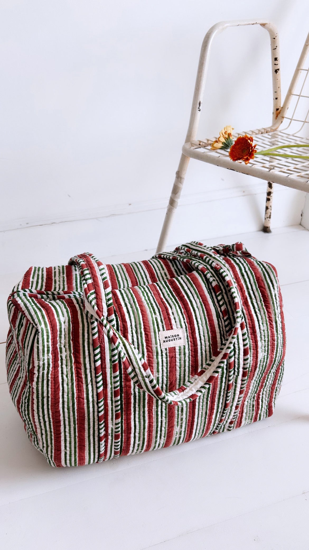 Sac Week end Stripe Brique